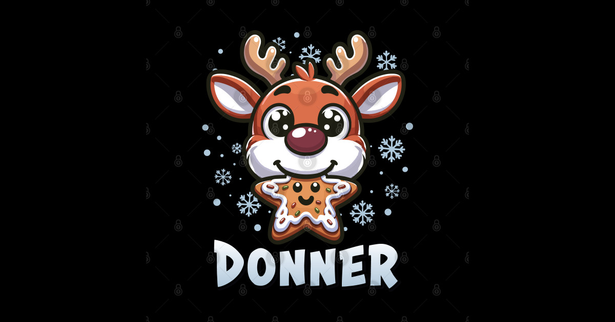 Santa’s Reindeer Donner Xmas Group Costume - Santas Reindeer - Sticker ...