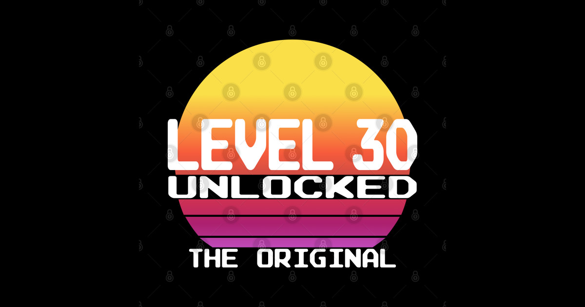 Level 30 Complete 30th Birthday 30 Years Gamer - Birthday - Sticker ...