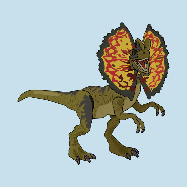 Dilophosaurus cartoon illustration - Dilophosaurus Cartoon Illustration ...