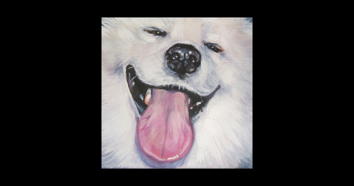 samoyed Fine Art Painting - Samoyed - Magnet | TeePublic
