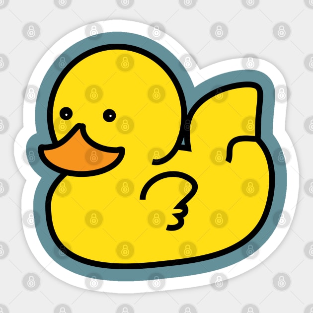 cute rubber ducky - Cute Duck - Sticker | TeePublic