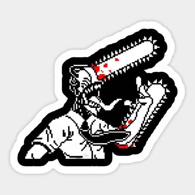 Pixel Art Denji Hunter - Chainsaw Man Denji - Sticker | TeePublic