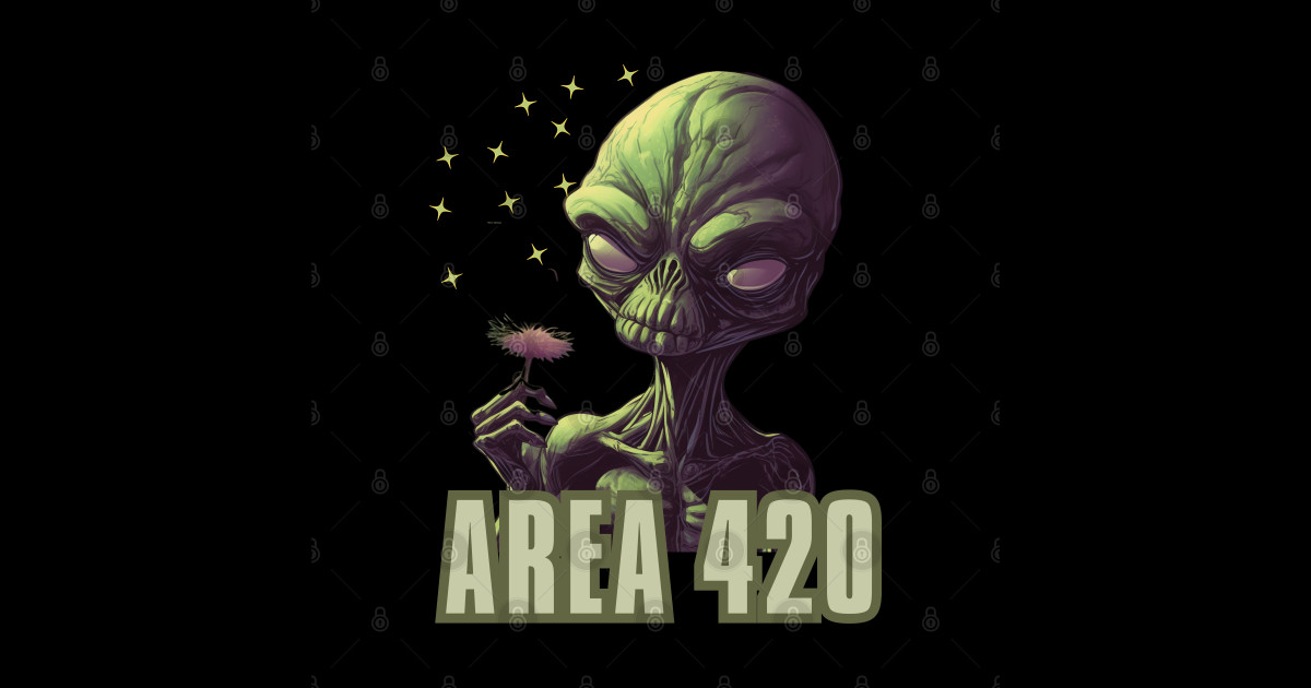 Alien OG Area 420 - Alien Zone 420 - Sticker | TeePublic