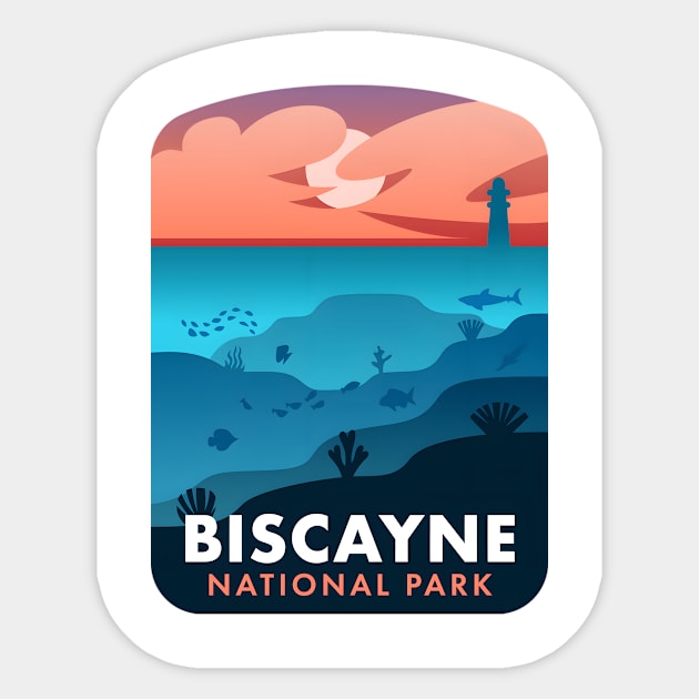 Biscayne National Park - Biscayne - Sticker | TeePublic