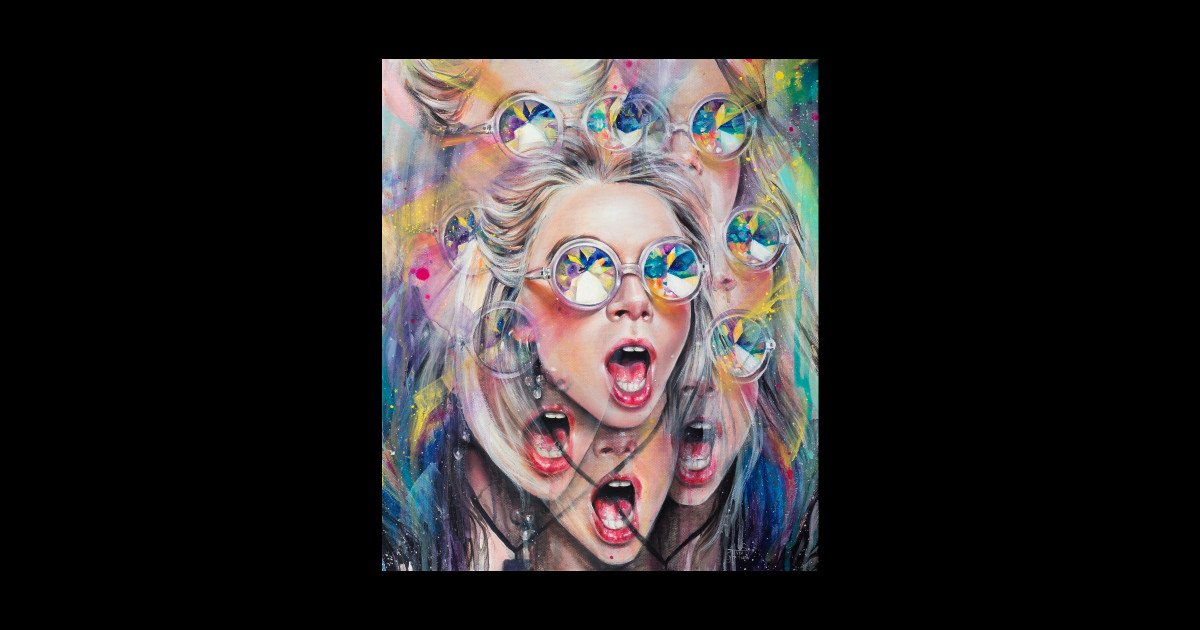 Perception - Psychedelic Multiverse Portrait - Sticker | TeePublic