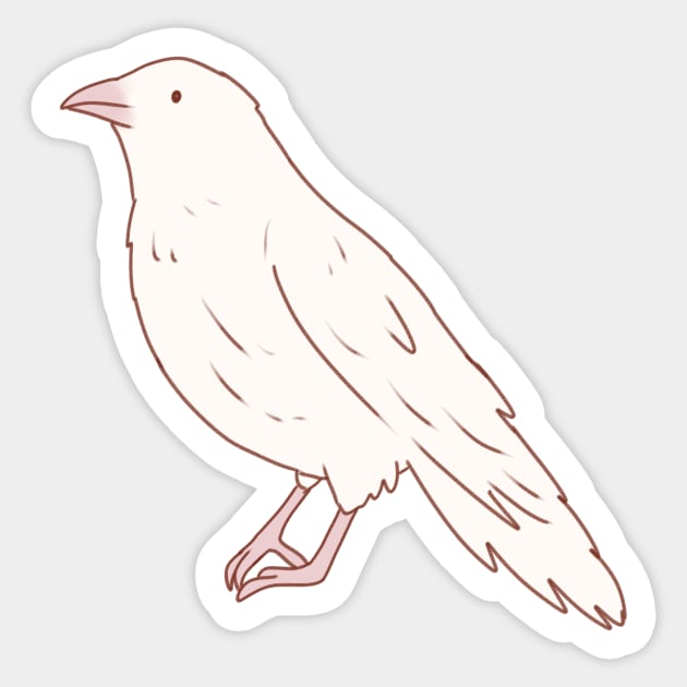 White crow art - White Crow Illustration - Sticker | TeePublic