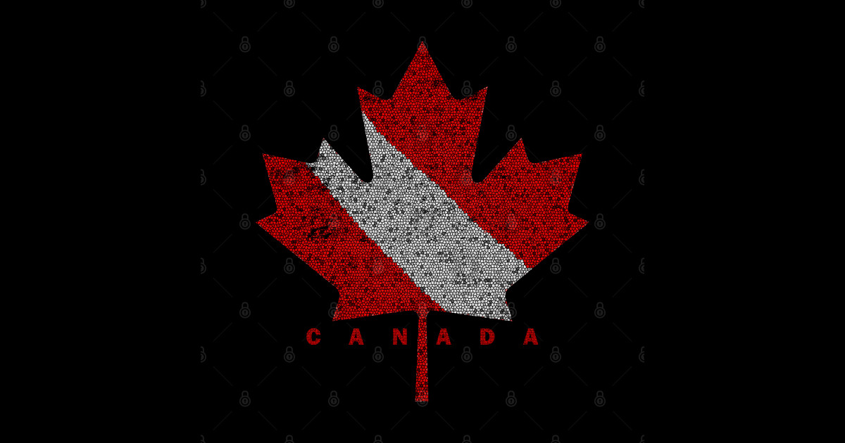 Canadian Flag Maple Leaf Canada Scuba Dive Flag - Canada Scuba ...