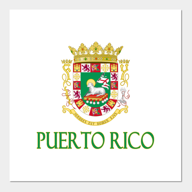 Puerto Rico - Coat of Arms Design - Puerto Rican - Posters and Art ...