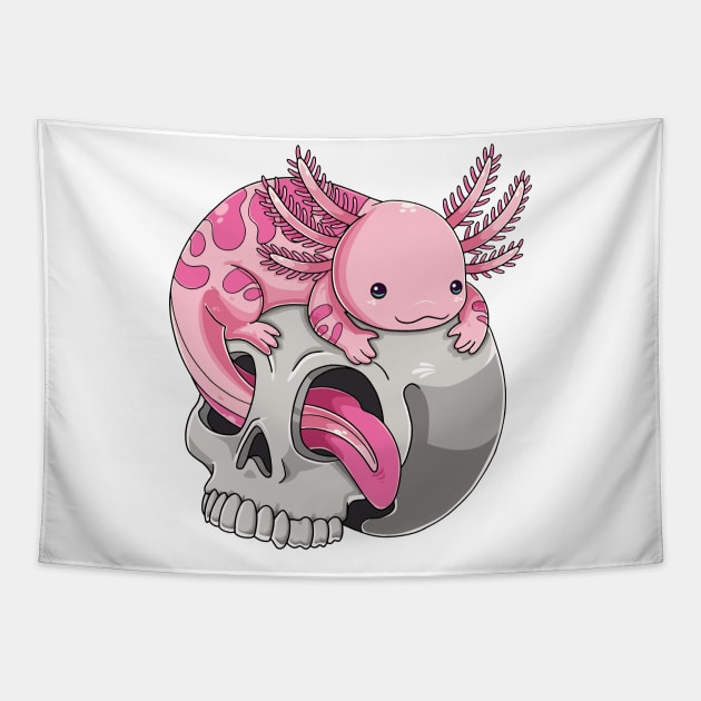 Axolotl on the Skull Throne: Reign of Cuteness - Axolotl - Tapestry ...