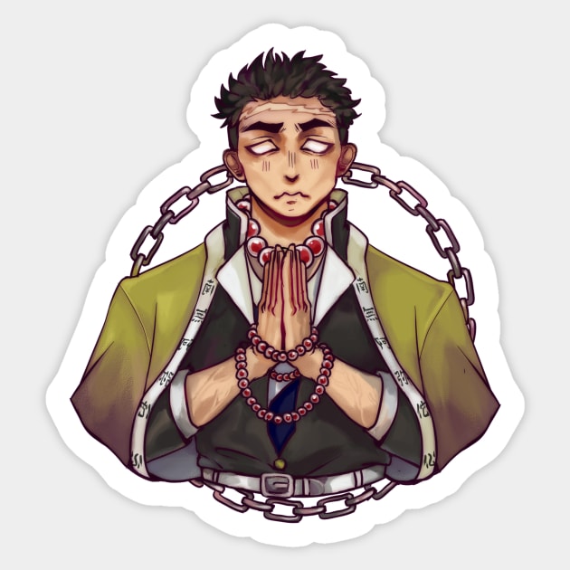 Kimetsu no yaiba -Himejima Gyomei - Kimetsu No Yaiba Himejima - Sticker ...