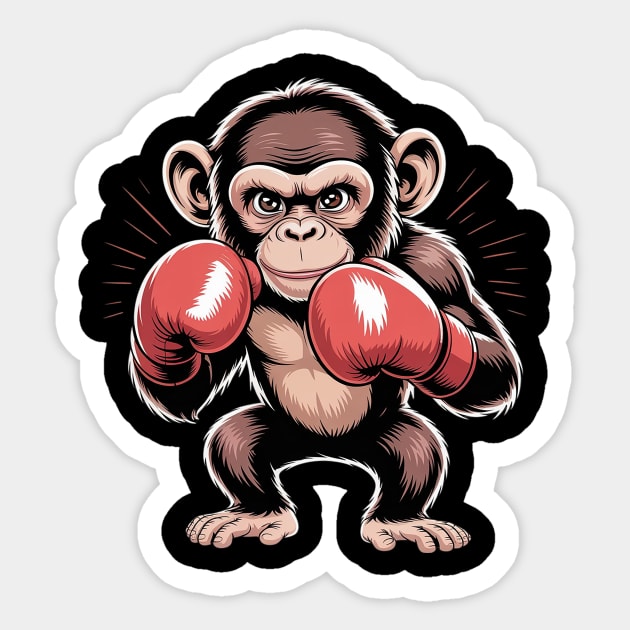 Cool boxing monkey - Cool Boxing Monkey - Sticker | TeePublic