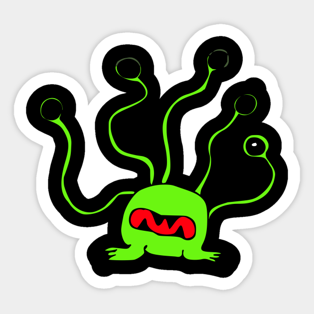 Alien creatures with five eyes - Five Eyes - Sticker | TeePublic
