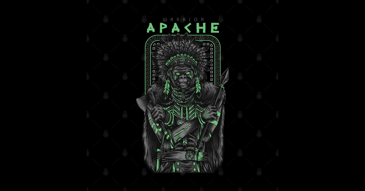Apache Warrior - Characterdesign - Sticker | TeePublic