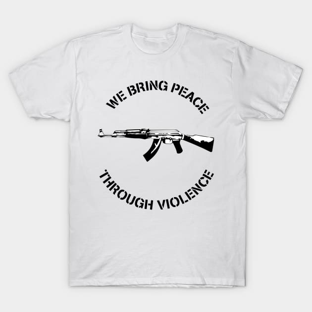 Peace through Violence - White - Ww2 - T-Shirt | TeePublic