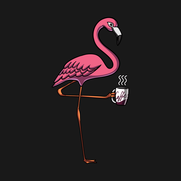 Flamingo Bird Coffee Lover - Flamingo Coffee - T-Shirt | TeePublic