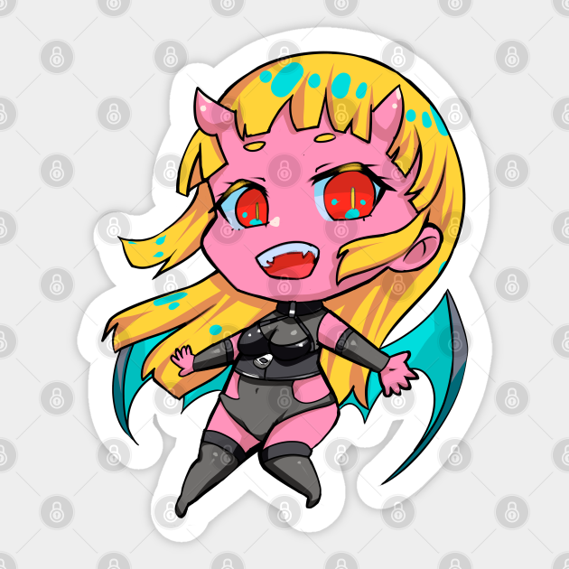 A cute chibi succubus - Chibi Style - Sticker | TeePublic