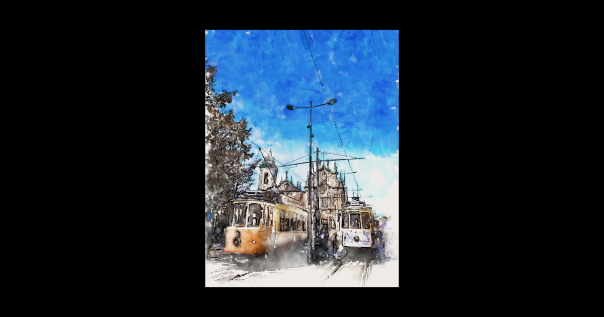 Porto Tram Duo - Porto Tram - Sticker | TeePublic