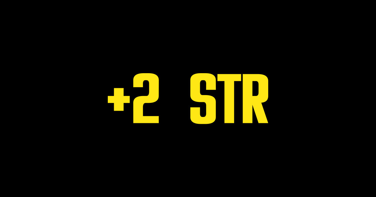 +2 Strength - Fallout - Sticker | TeePublic