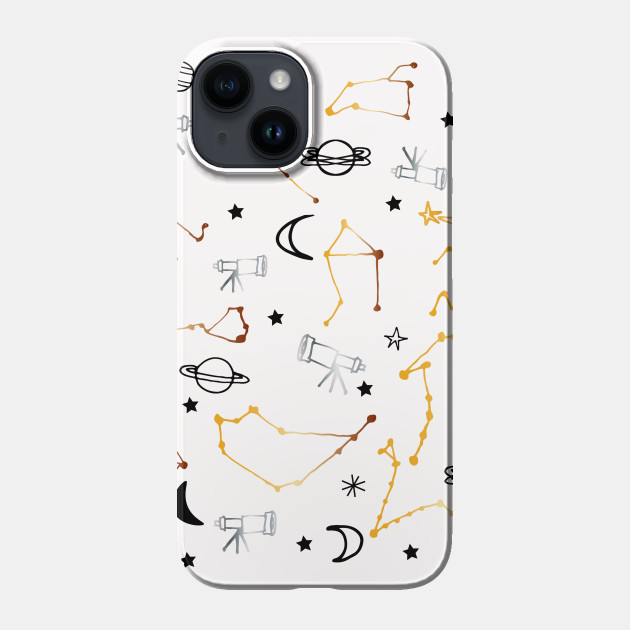 Astrology Pattern Gold and Black - Astrology Signs - Phone Case | TeePublic