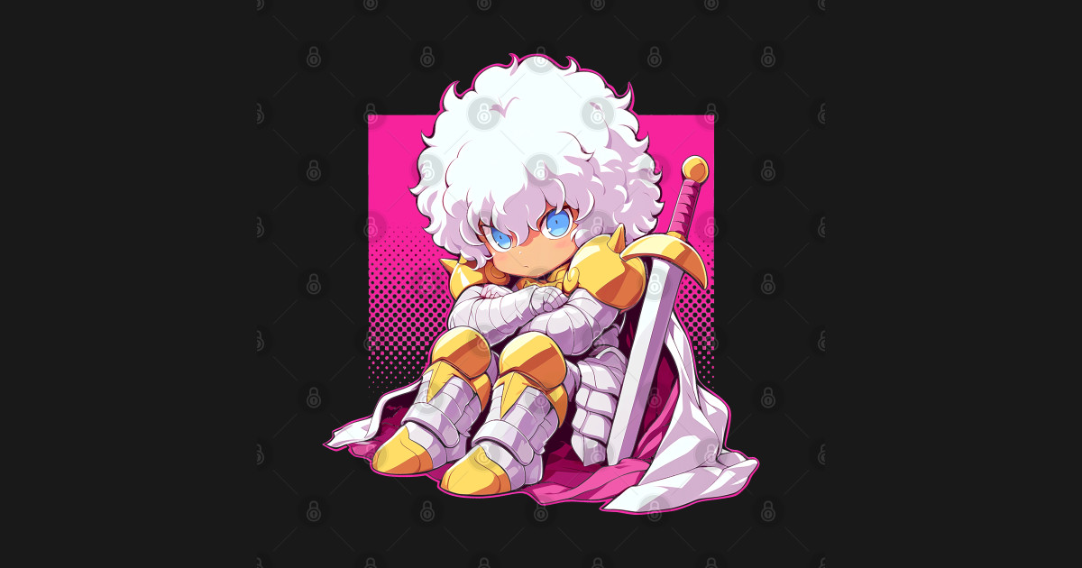 Chibi Griffith in Golden Armor - Griffith - T-Shirt | TeePublic