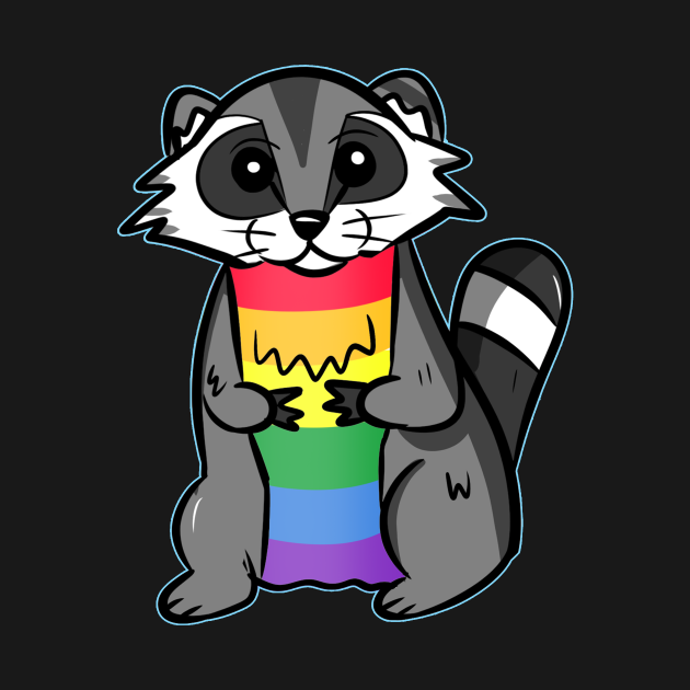 RAINBOW RACCOON - Raccoon - Kids T-Shirt | TeePublic