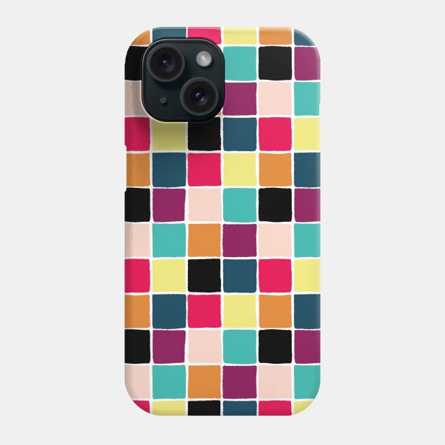 Checker pattern in 90s disco color palette - Checker Pattern - Phone ...