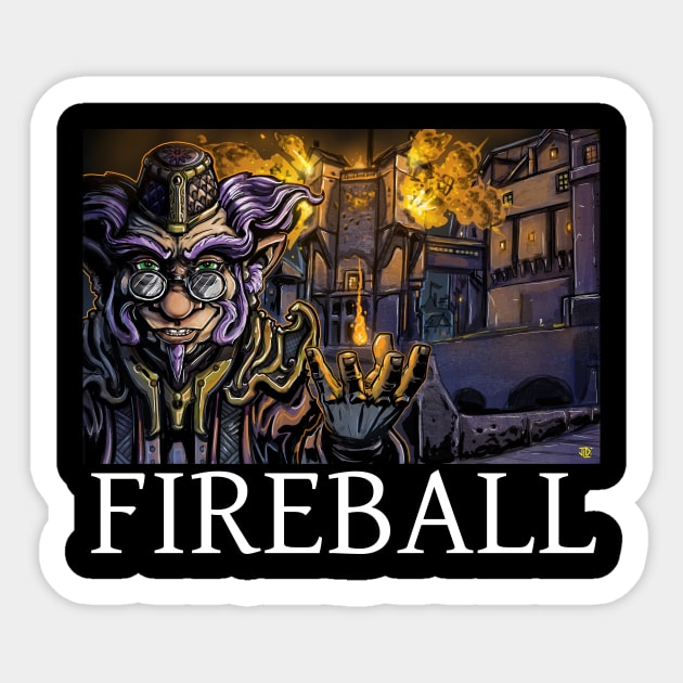 Caverns & Creatures: Fireball - Dungeons And Dragons - Sticker | TeePublic