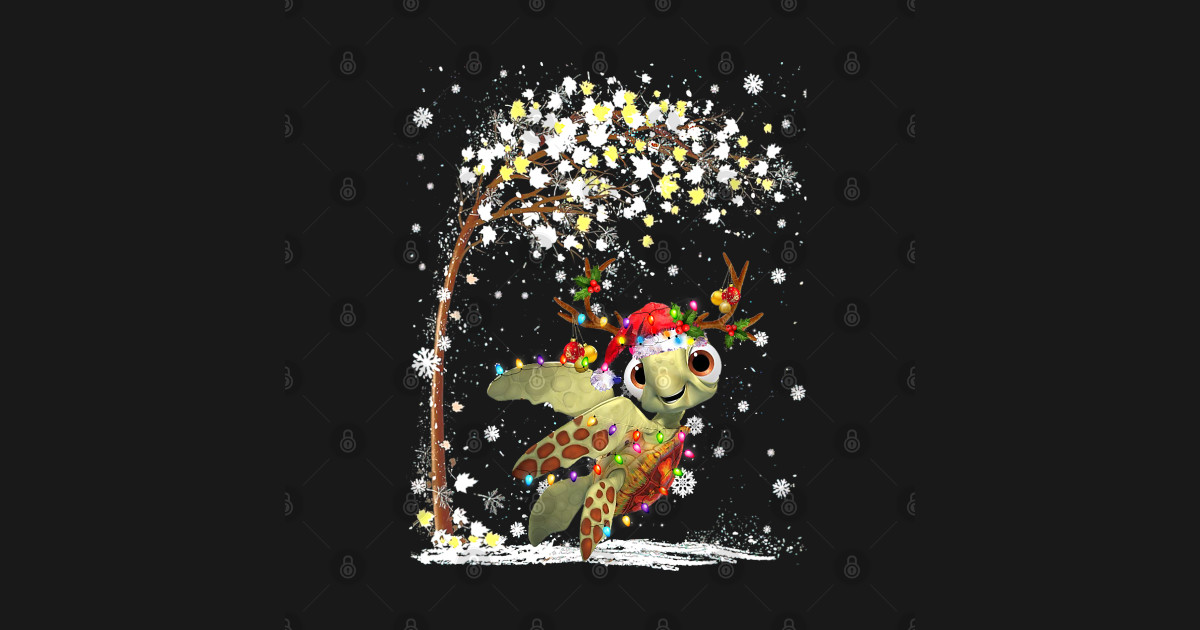 Turtle Pet Reindeer Hat Santa Christmas Tree Funny Turtle Xmas 184 ...