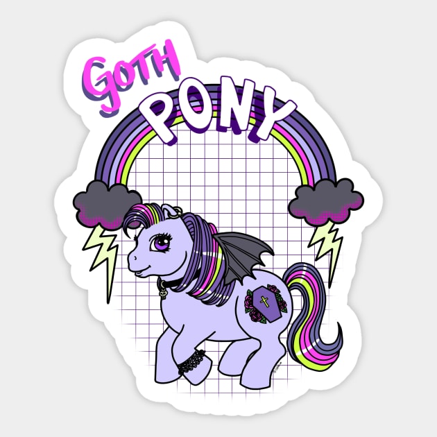 Goth Pony - Goth - Sticker | TeePublic