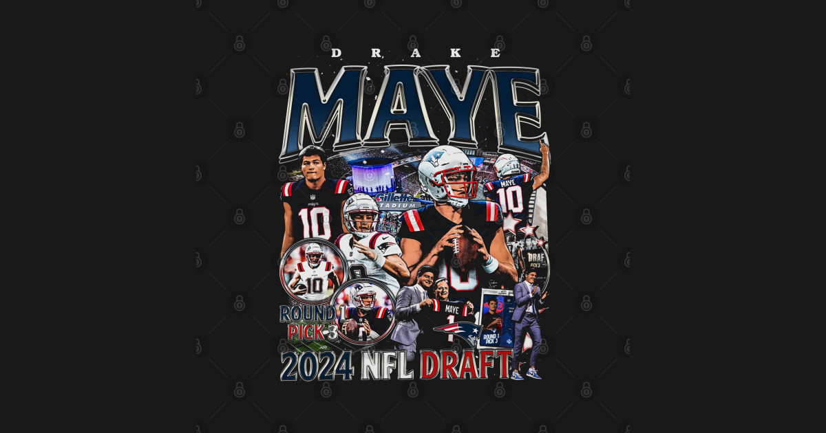 Drake Maye Vintage Bootleg - Drake Maye - T-Shirt | TeePublic
