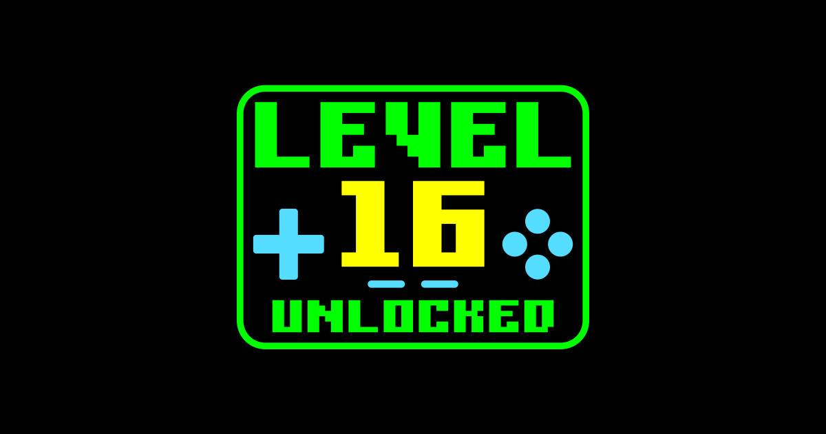Level 16 Unlocked - Level 16 Unlocked - Sticker | TeePublic