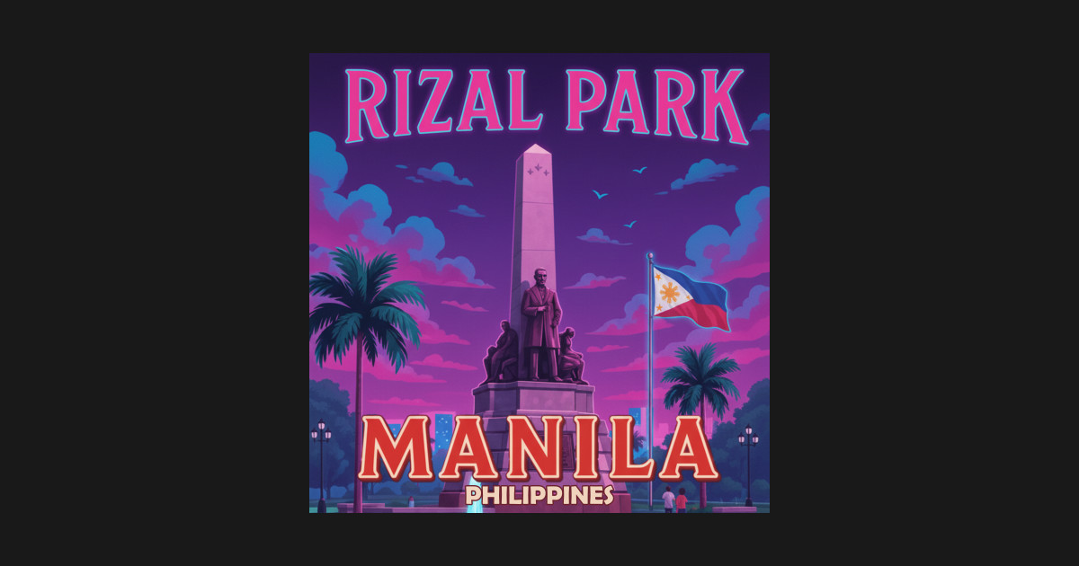 Retro Rizal Park Vaporwave ver 2 | Manila Philippines 90s Neon ...