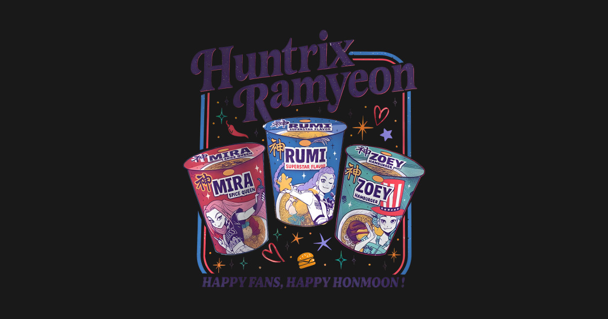 Huntrix Ramyeon Kpop Demon Hunters - Kpop Demon Hunters - Long Sleeve T ...