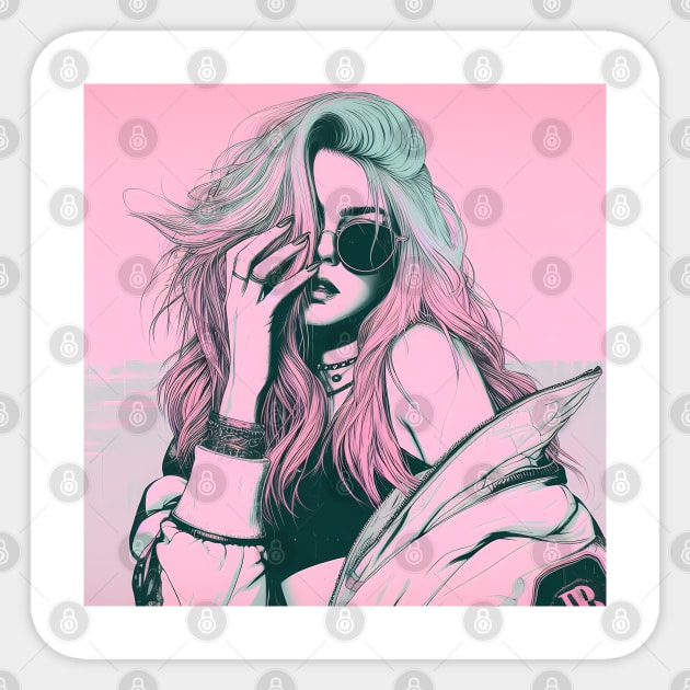 Edgy Pastel Aesthetic - Edgy Pastel Aesthetic - Sticker | TeePublic