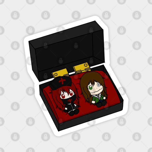 nurse ann and clockwork chibi figure - Chibi - Magnet | TeePublic