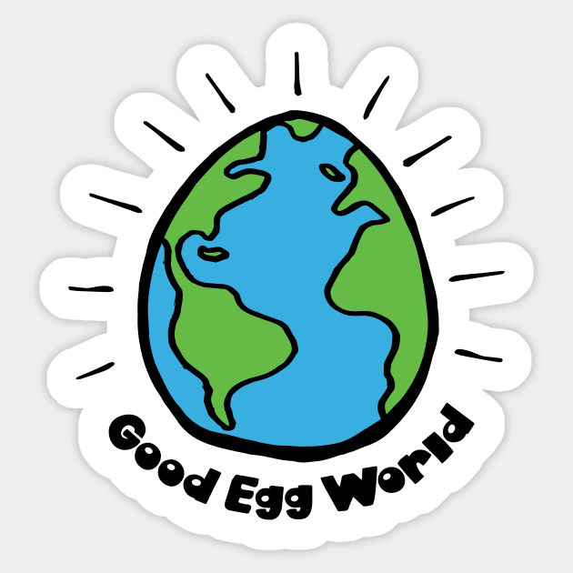 Good Egg World Logo - Good Egg World Logo - Sticker | TeePublic