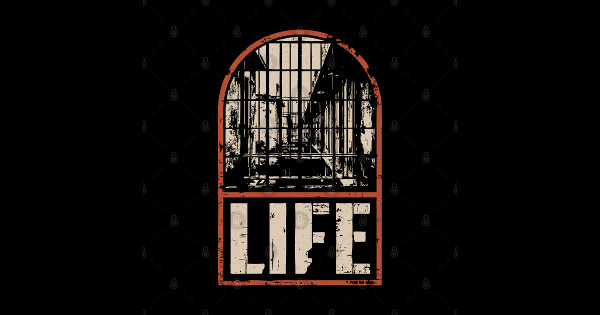 Prison Life Sentence Poster - Dark Retro Justice Artwork - Jail ...