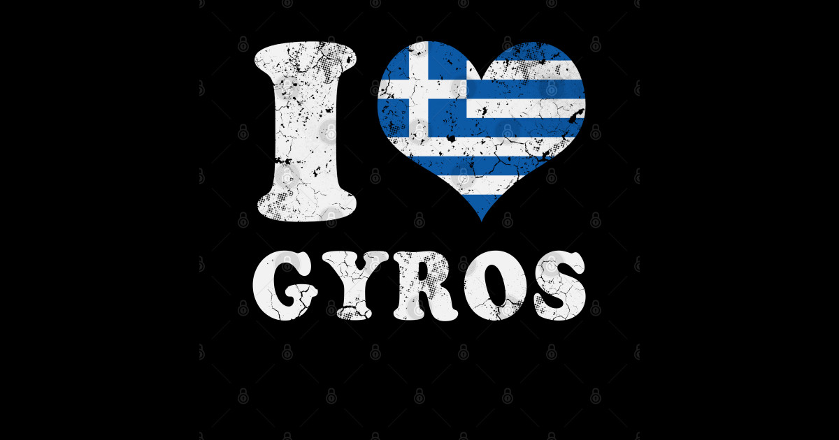 Love Gyros Greek Food Greece Flag - Greek - Sticker | TeePublic