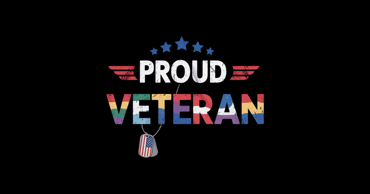 Proud Veteran LGBTQ Rainbow Flag Gay Pride Trans US Army - Proud ...