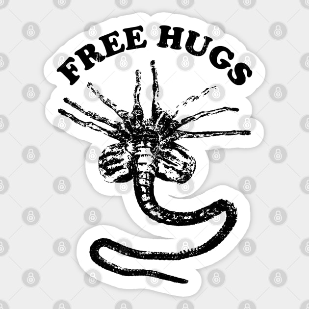 XENOMORPH - FREE HUGS - Robzilla Science Fiction - Sticker | TeePublic