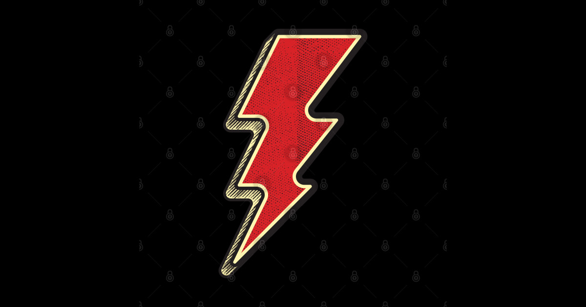 KICK ASS Flash Lightning Bolt Electricity Symbol Vintage Style Sketch ...