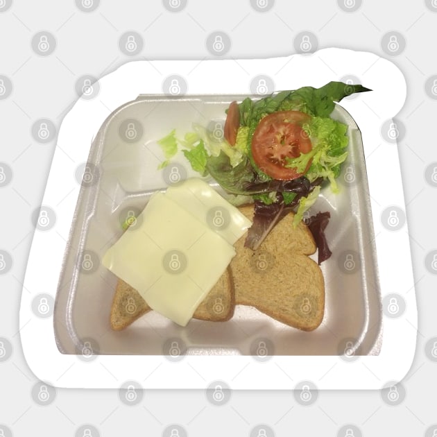 Fyre Festival Cheese Sandwich Meme Sticker - Sandwich - Sticker | TeePublic