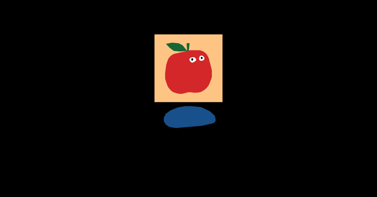 I'm a floating apple - Artistic - Sticker | TeePublic
