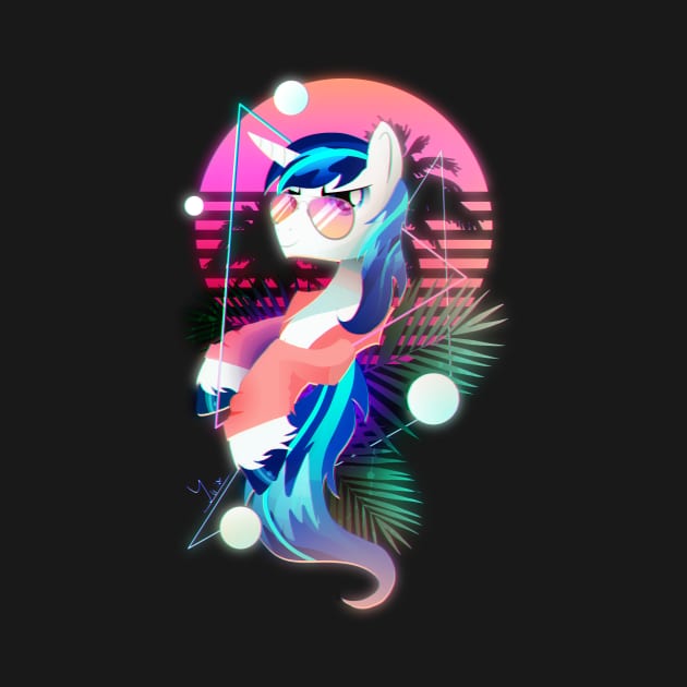 Synthwave Shining Armor - My Little Pony - T-Shirt | TeePublic