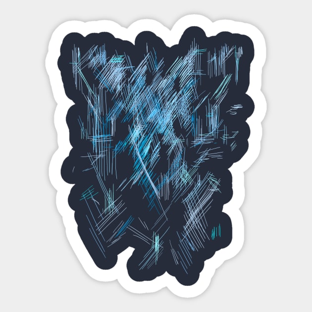 Blue Abstract Ghost Structure - Gothic - Sticker | TeePublic