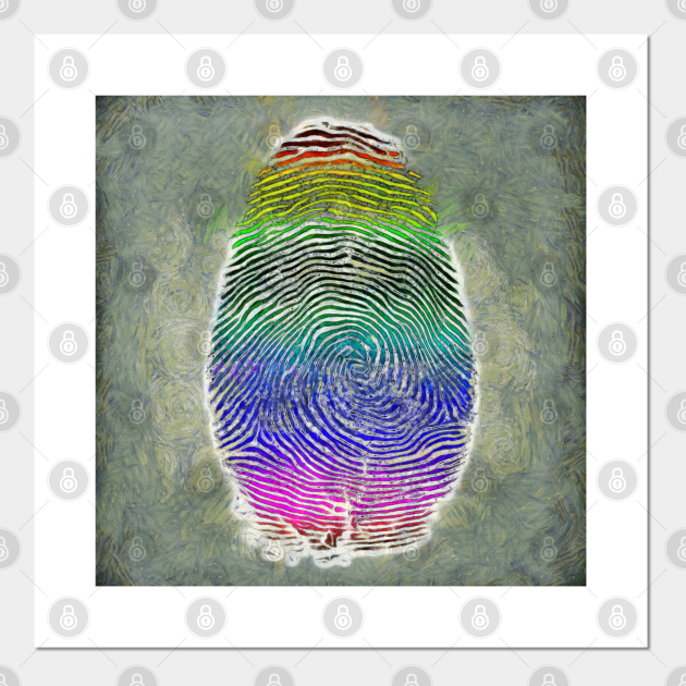 Rainbow Fingerprint - Fingerprint - Posters and Art Prints | TeePublic
