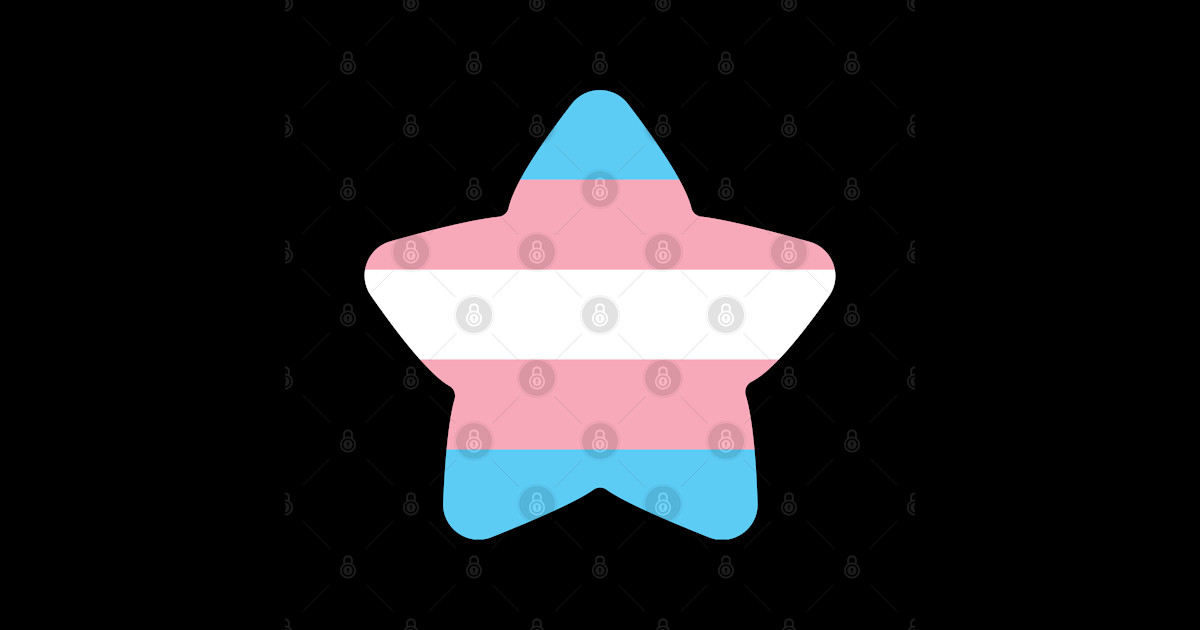 Transgender Flag Star - Lgbtq - Sticker | TeePublic