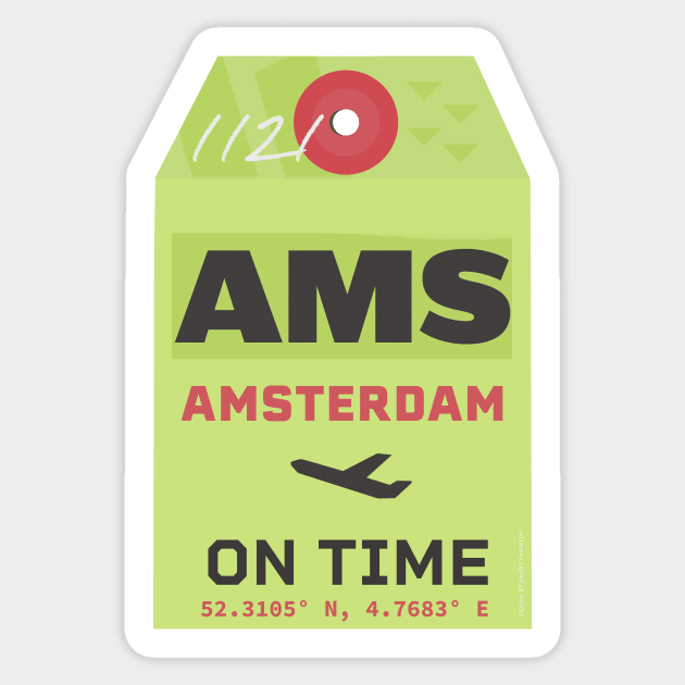 AMS Amsterdam style - Amsterdam - Sticker | TeePublic