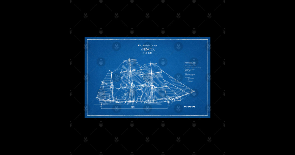 United States Revenue Cutter Spencer - AD - Spencer - Sticker | TeePublic