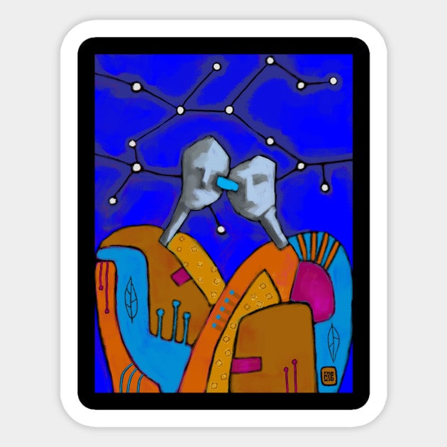 Under The Stars - Love - Sticker | TeePublic